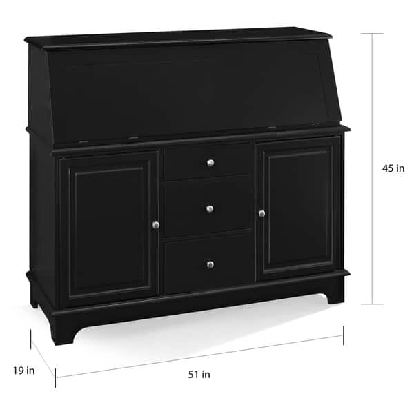 Sullivan Secretary Desk in Black - Bed Bath & Beyond - 16003347