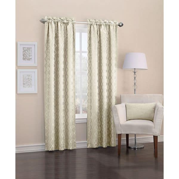 Sun Zero Viviana Woven Trellis Energy Efficient Thermal Insulated Rod ...