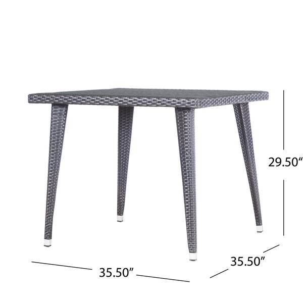 Armstrong Outdoor Aluminum Wicker 36-inch Square Dining Table by ...