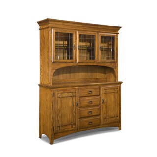 Intercon Pasadena Revival Mission Brown Buffet and Hutch - Bed Bath ...