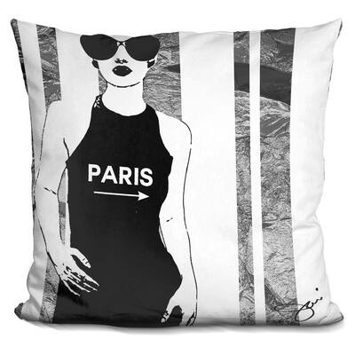By Jodi 'Paris this way' Throw Pillow - Overstock - 16069846
