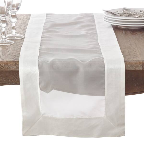 Satin Border Wedding Event Sheer Table Runner - Bed Bath & Beyond ...