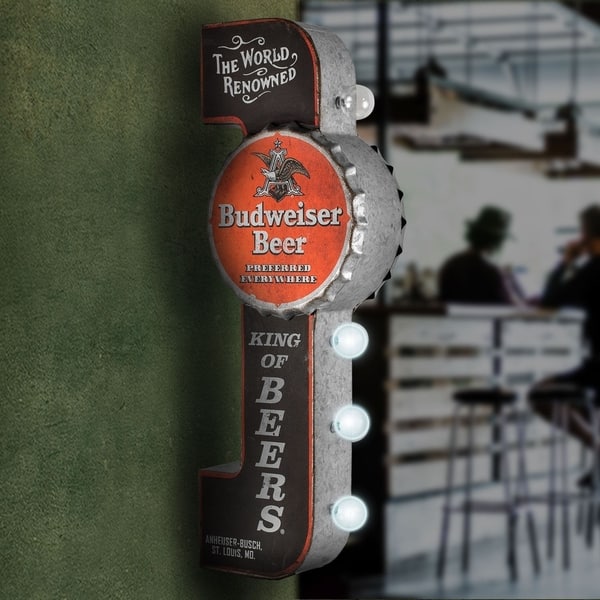 DISCONTINUED - American Art Decor Budweiser Beer King of Beers Marquee ...