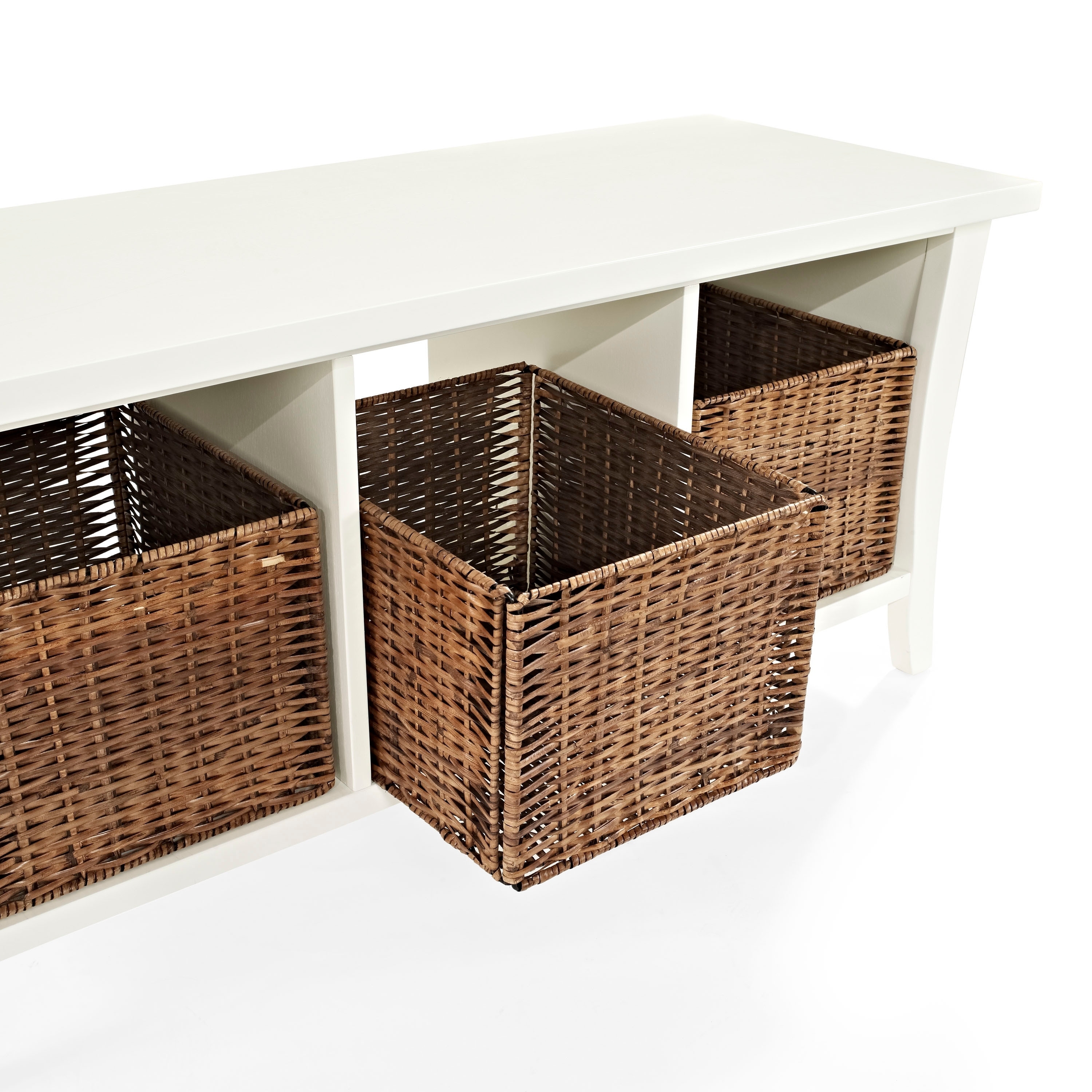 Wallis White Wood Entryway Storage Bench Bed Bath Beyond 16105987