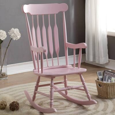Windsor Arrow Back Country Style Pink Rocking Chair - Overstock - 16118987