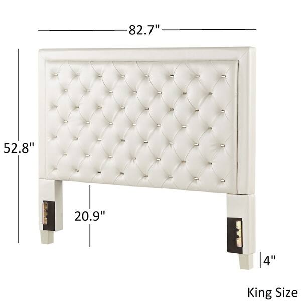 Alayna Faux Leather Tufted Headboard by iNSPIRE Q Bold - Bed Bath ...