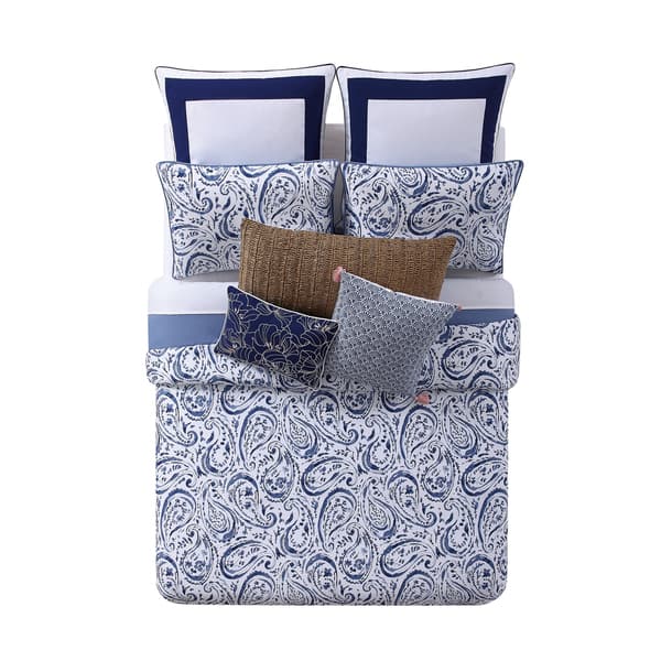 Oceanfront Resort Indienne Paisley Cotton Duvet Cover 3-piece Set - Bed ...