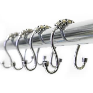 Omega Aluminum Shower Curtain Hooks (Set of 12) - Bed Bath & Beyond ...
