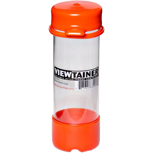 Viewtainer Tethered Cap Storage Container 2"X6"-Orange - Bed Bath ...