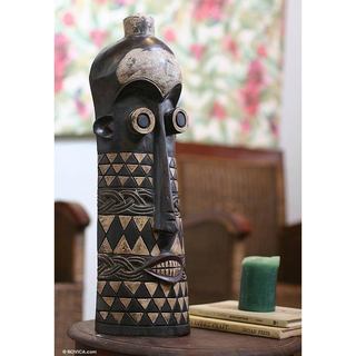 Ghanaian Wood Mask, 'Tigari Psychic' (Ghana) - Bed Bath & Beyond - 16199720