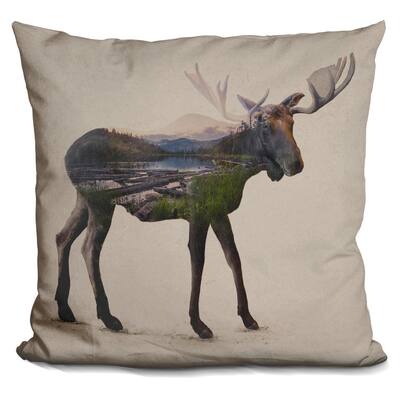 Davies Babies 'The Alaskan Bull Moose' Throw Pillow - Overstock - 16279673