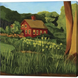 Catherine Breer 'Red Houseon Pine Street' Canvas Art - Bed Bath ...