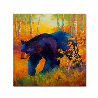 Marion Rose 'In To Spring Black Bear' Canvas Art - Bed Bath & Beyond ...