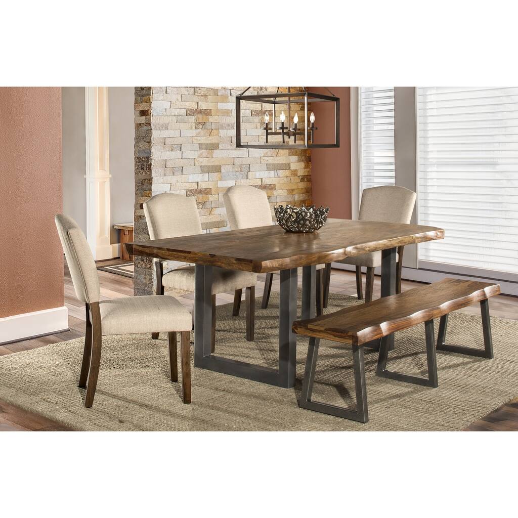 Hillsdale Furniture Emerson Brown Wood 6-piece Dining Set - Overstock ...