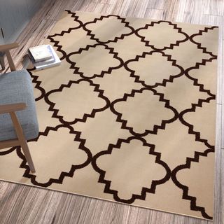 Well Woven Ellie Modern Bold Trellis Diamond Pattern Ivory Area Rug - 9 ...