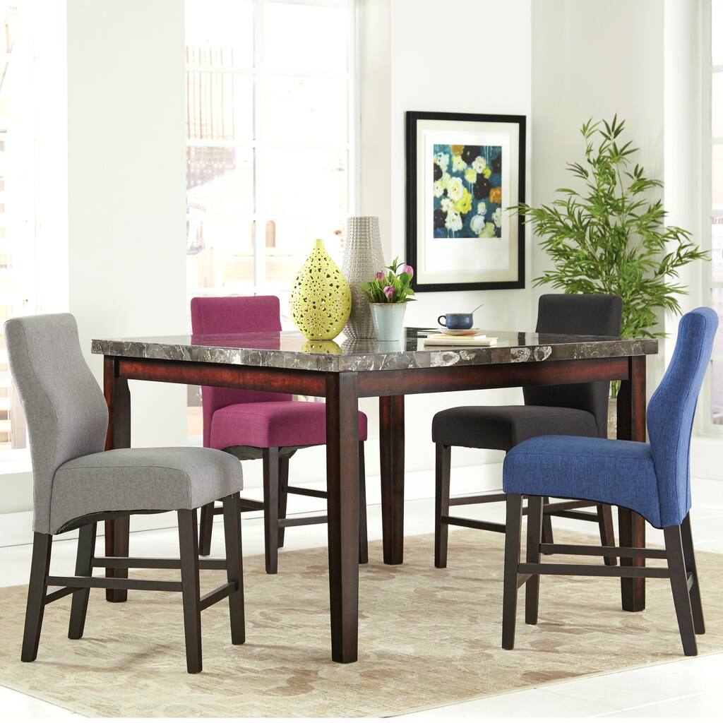 Luxenberg Casual Style 5-piece Counter Height Dining Set with Marble ...