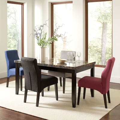 Luxenberg Casual Style Dining Set with Marble-like Top - Overstock ...