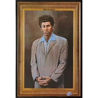 Seinfeld - Kramer Poster in a Walnut Wood Frame (24x36) - Bed Bath ...
