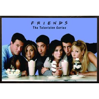 Friends - Milkshakes Poster in a Walnut Wood Frame (36x24) - Bed Bath ...