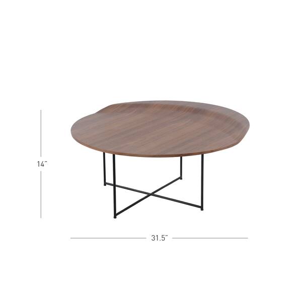 Brandy Round Coffee Table, Walnut - Bed Bath & Beyond - 16325928