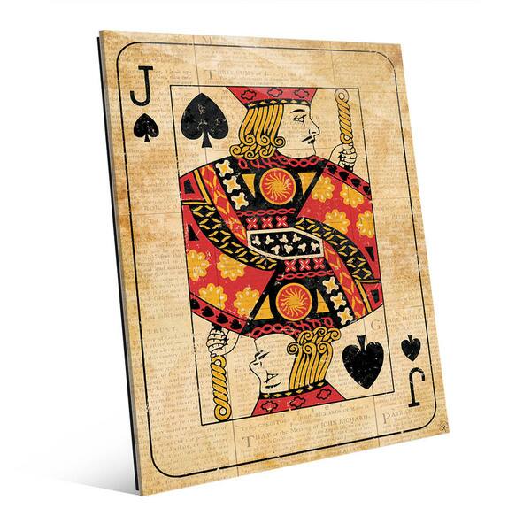 Vintage Jack Red Playing Card Wall Art Glass Print - Bed Bath & Beyond ...