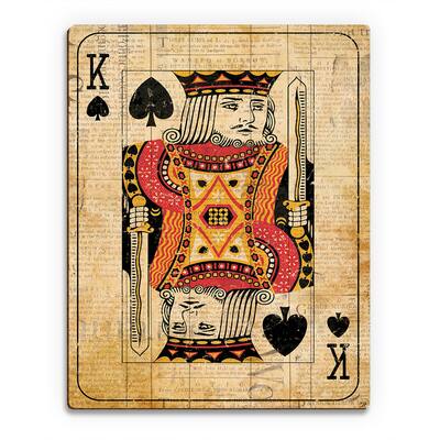 Vintage King Playing Card Wall Art Print - Overstock - 16343219