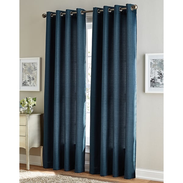 Solid Corissa Room Darkening 84-inch Grommet Curtain Panel - Bed Bath ...