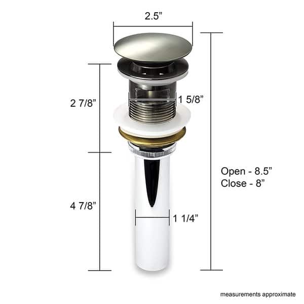 Eviva Pop-up Drain with Overflow Brushed Nickel - Bed Bath & Beyond ...