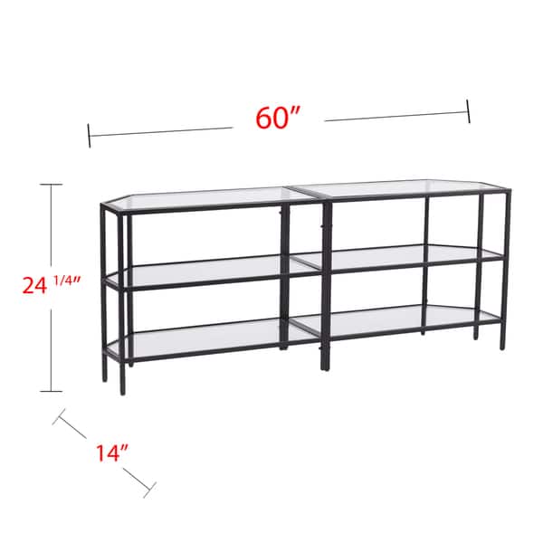 SEI Furniture Delwin Metal/Glass Corner-Optional TV Stand - Bed Bath ...