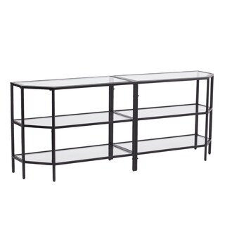 SEI Furniture Delwin Metal/Glass Corner-Optional TV Stand - Bed Bath ...