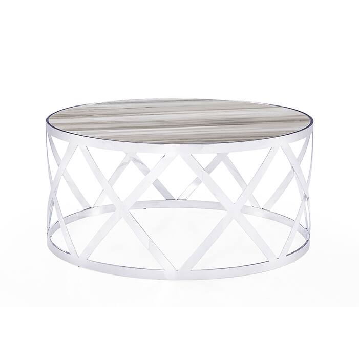 Tribeca Silver Cocktail Table - Overstock - 16412573