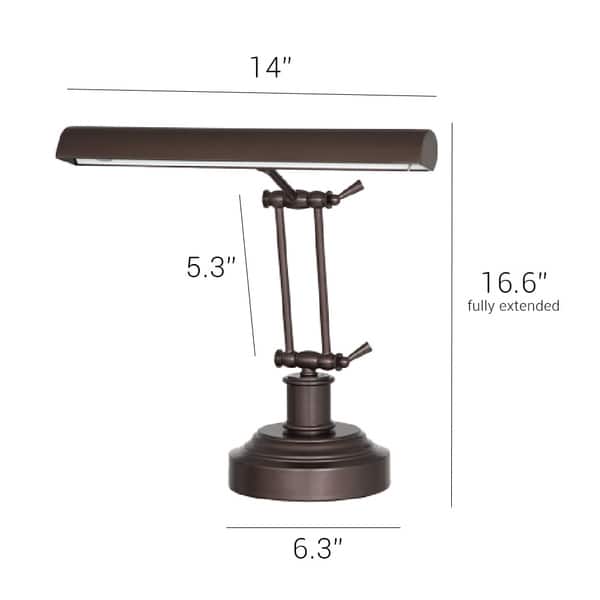 14" LED Piano Desk Lamp with Dimmer - Mahogany Bronze - Bed Bath ...