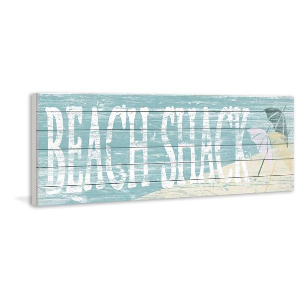 Marmont Hill - Handmade Beach Shack Painting Print on White Wood - Bed ...