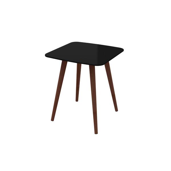 Lea Black-lacquered Wood End Table - Bed Bath & Beyond - 16495846