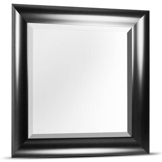 American Art Decor Leighton Medium Square Black Framed Beveled Wall ...