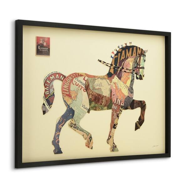 Empire Art "Carousel Horse" Alex Zeng's dimensional collage, under ...