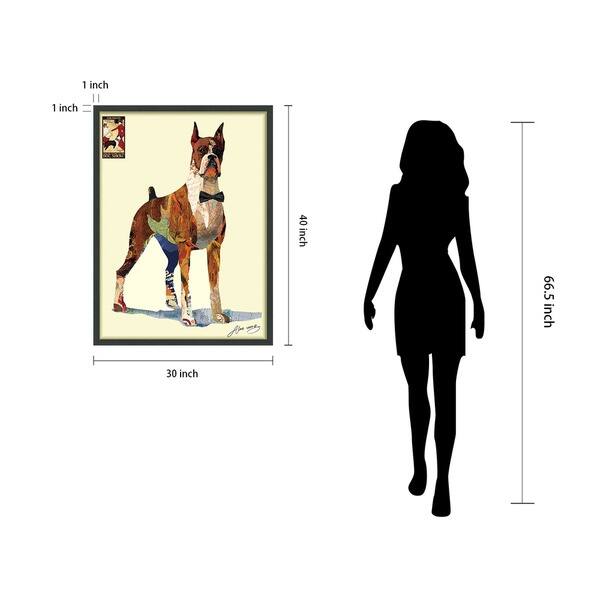 "The Boxer" Alex Zeng's dimensional collage, under glass & a black ...