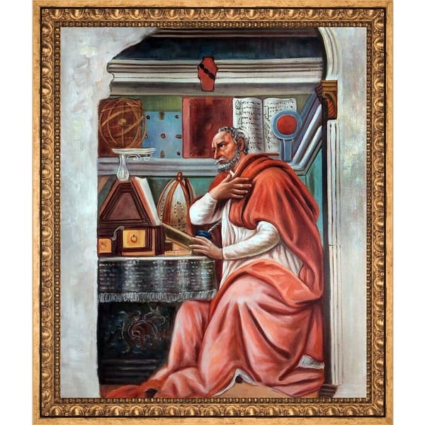 La Pastiche Sandro Botticelli 'St Augustine' Hand Painted Oil ...
