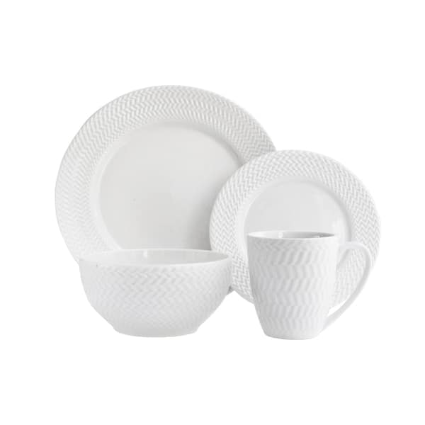 Elle Decor Bridgette Porcelain 16-piece Dinnerware Set - Bed Bath ...