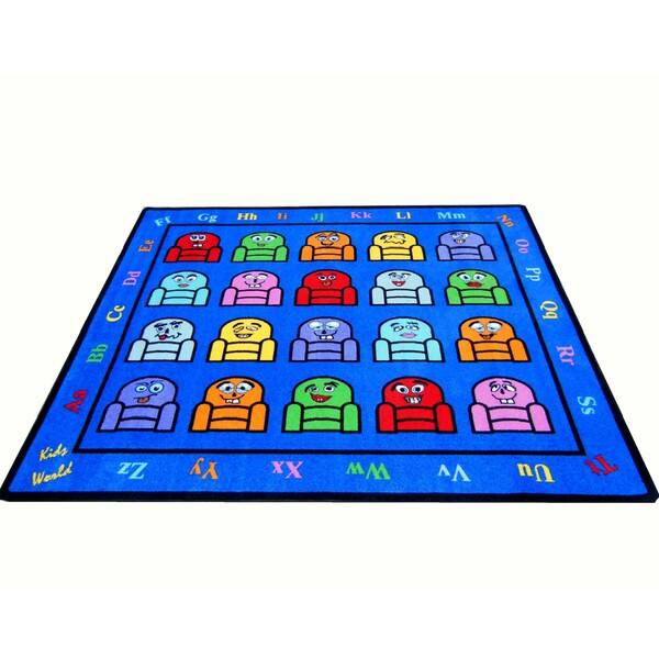 Silly Seats tufted Nylon Children's Educational and Play Area Rug (8' x ...