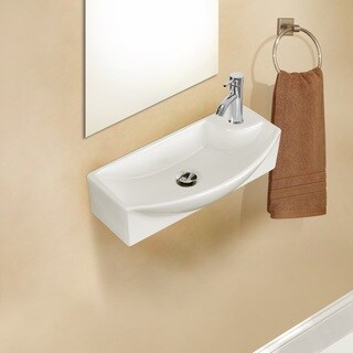 17.75-in. W Wall Mount White Vessel For 1 Hole Right Drilling - Bed ...