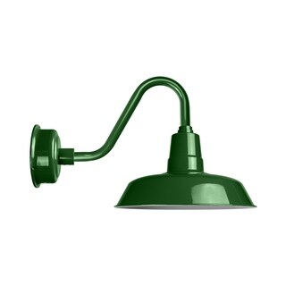 16" Oldage LED Barn Light with Vintage Arm in Vintage Green - Bed Bath ...