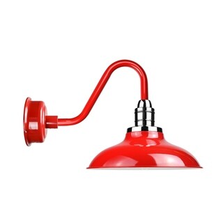 10" Peony LED Barn Light with Vintage Arm in Cherry Red - Bed Bath ...