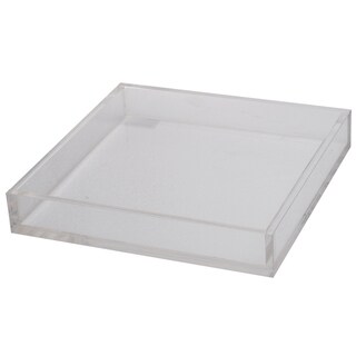 AB Home Westby Acrylic 12 x 12 x 2-inch Medium Square Tray - Bed Bath ...