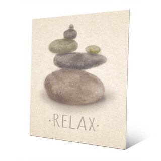 Relax and Peace Beige Wall Art Print on Metal - Bed Bath & Beyond ...