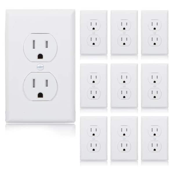 Maxxima Standard Tamper Resistant Duplex Receptacle Wall Outlet 15A ...