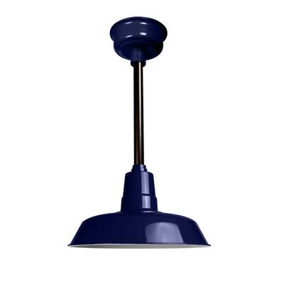 22" Vintage LED Pendant Light in Cobalt Blue with Mahogany Bronze ...