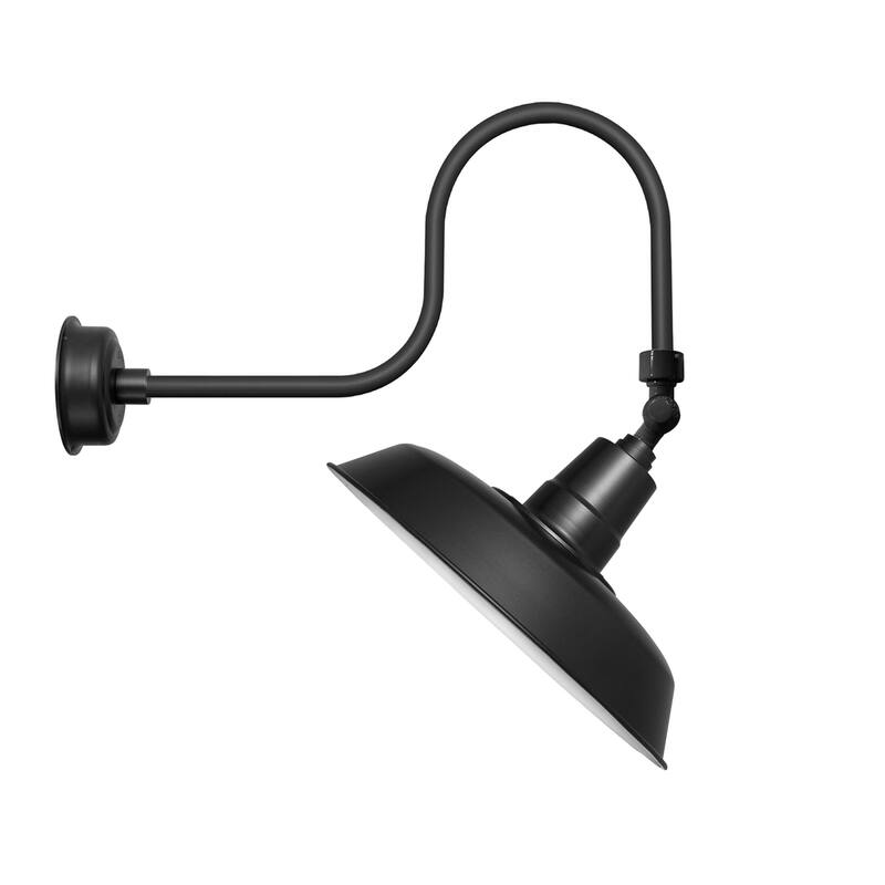 18" Oldage LED Sign Light with Industrial Arm in Matte Black ...