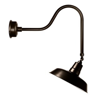 18" Oldage LED Sign Light with Sleek Arm in Mahogany Bronze - Bed Bath ...