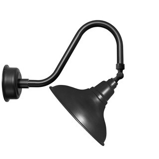 12" Dahlia LED Sign Light with Rustic Arm in Matte Black - Bed Bath ...